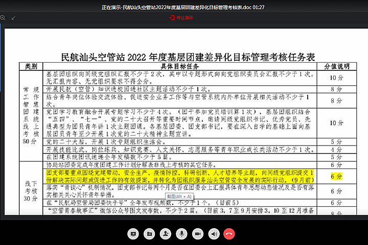 汕头空管站团委召开第四季度团建工作推进会 中国民用航空网